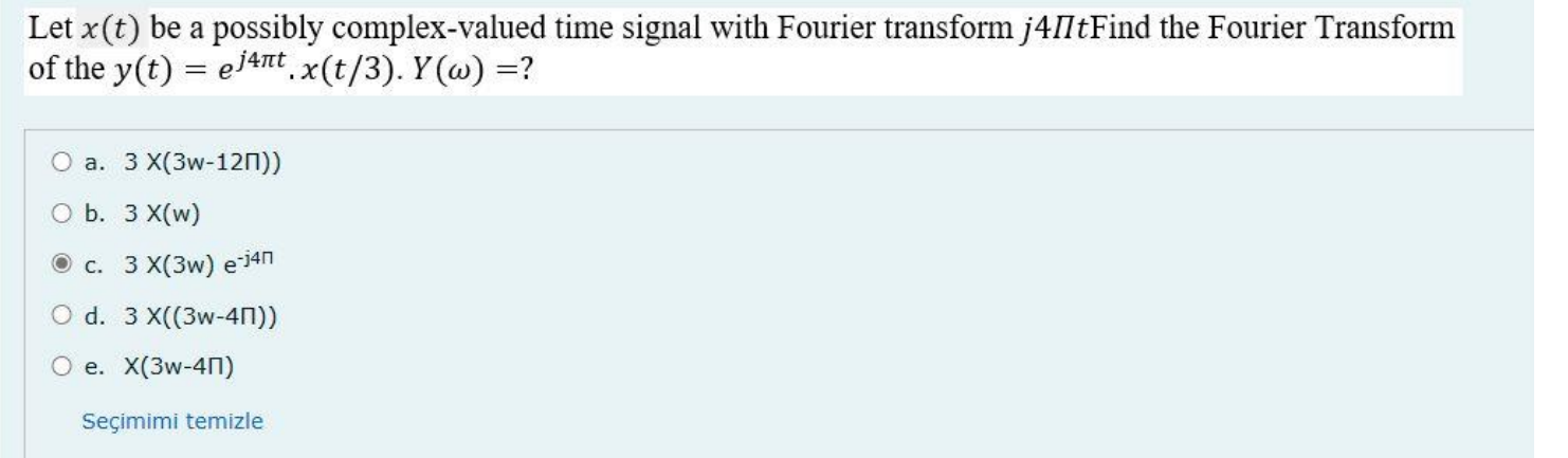 Solved Let x(t) be a possibly complex-valued time signal | Chegg.com