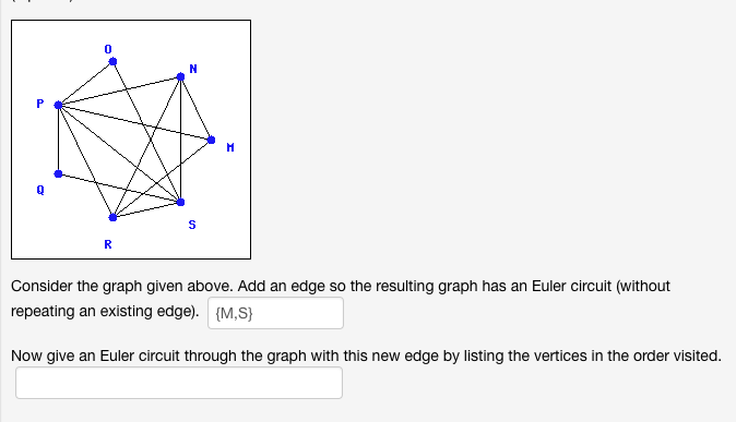 Solved 0 Consider The Graph Given Above Add An Edge So The 