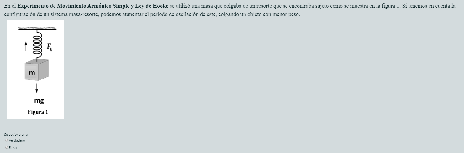 Solved In the Simple Harmonic Motion and Hooke's Law | Chegg.com