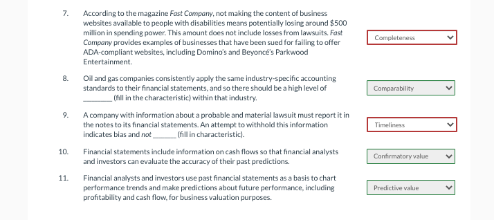 Solved Accessibility Completeness Comparability Confirmatory | Chegg.com