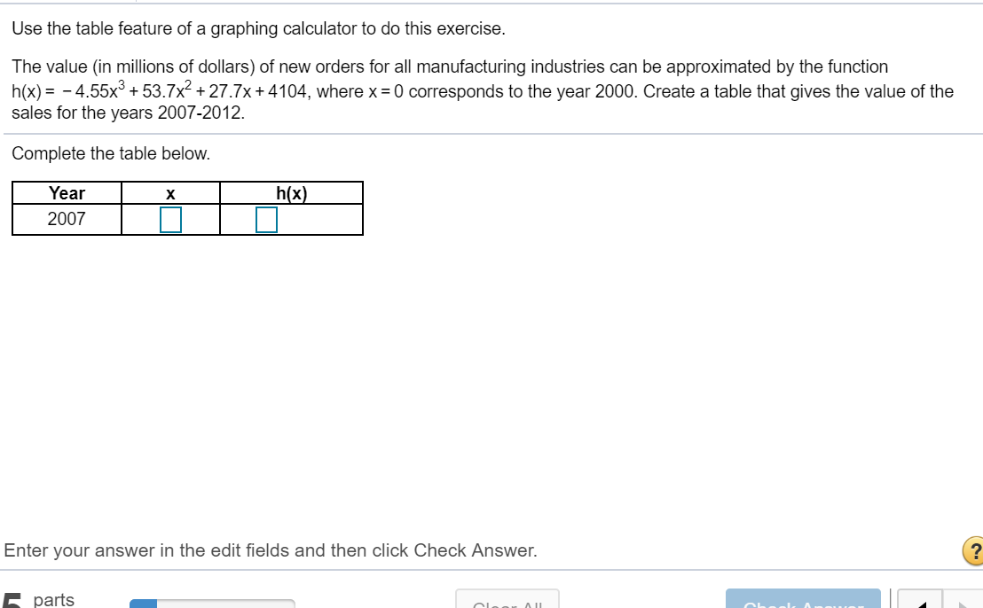 Solved Use the table feature of a graphing calculator to do | Chegg.com