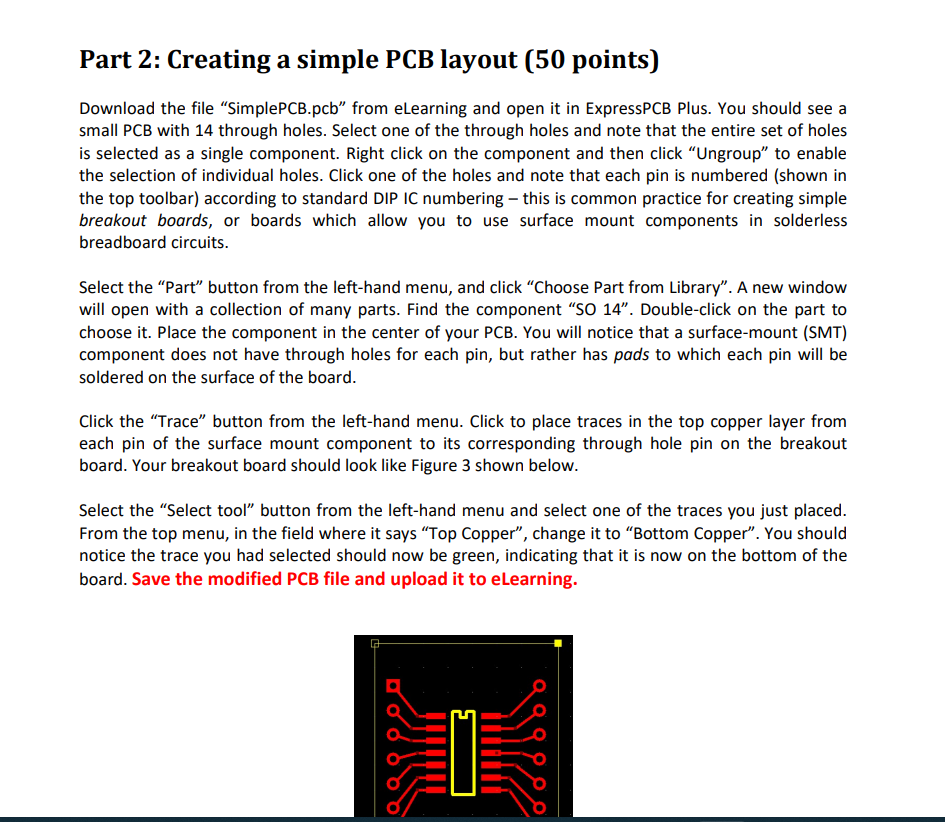 Download the file "SimplePCB.pcb" from eLearning and | Chegg.com