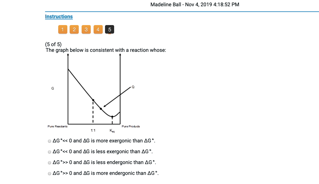 Madeline Ball - Nov 4, 2019 4:18:52 PM Instructions | Chegg.com