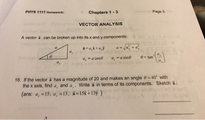 Solved PHYS 1111 Homework: Chapters 1-3 Page 3 VECTOR | Chegg.com