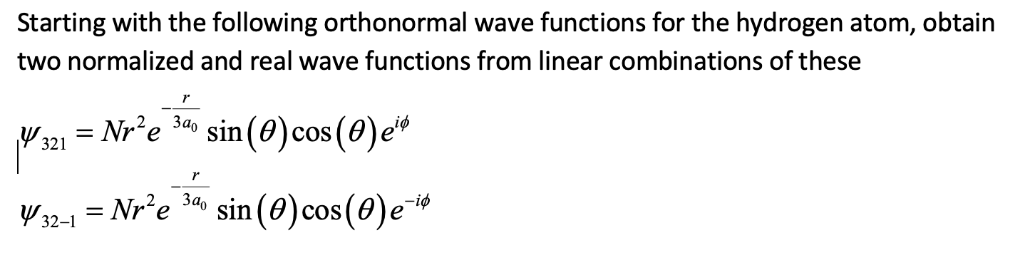 Solved Starting with the following orthonormal wave | Chegg.com