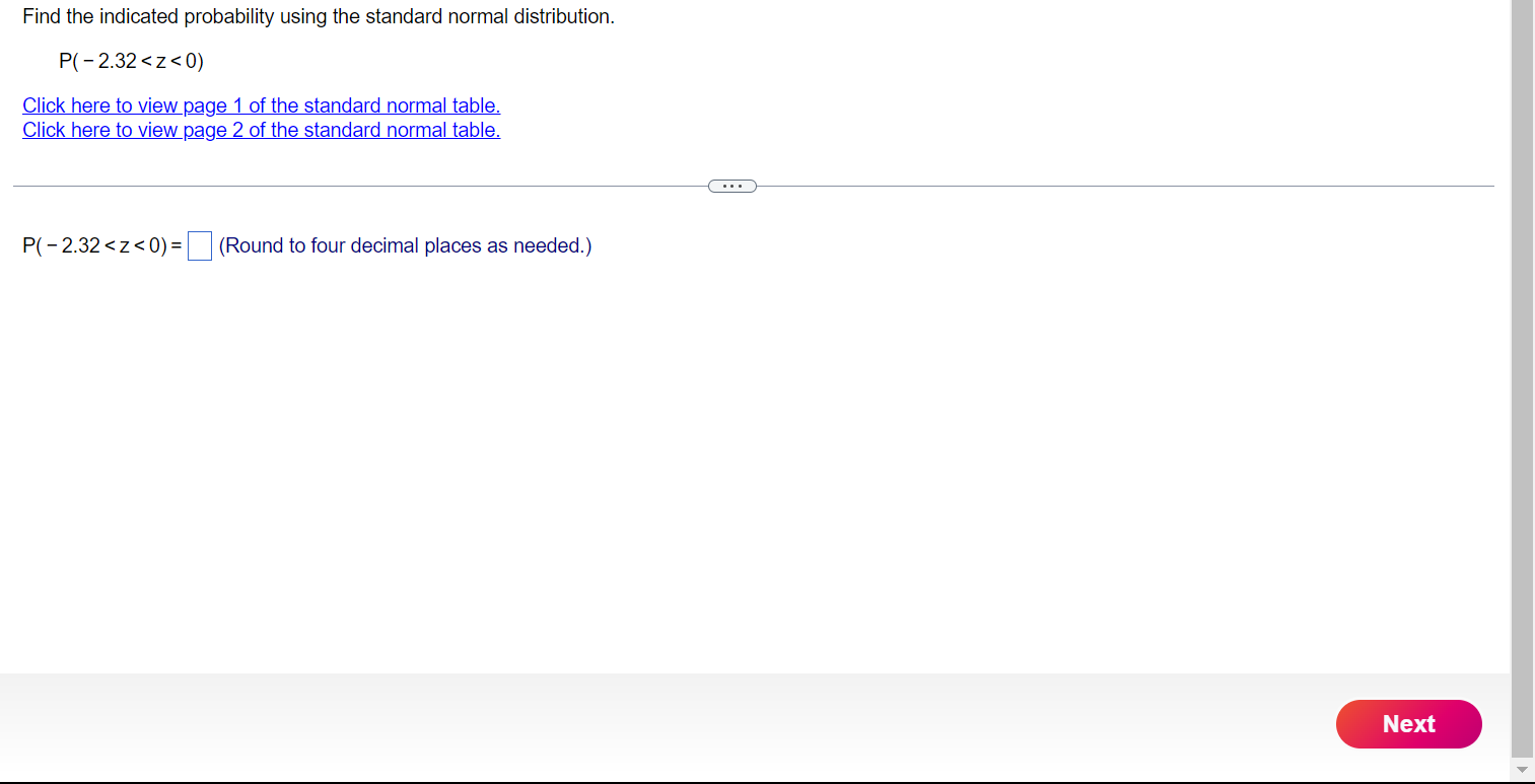 Solved Find the indicated probability using the standard | Chegg.com