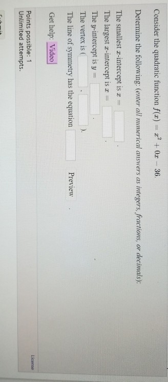 Solved Determine the domain and range for the graph below: | Chegg.com