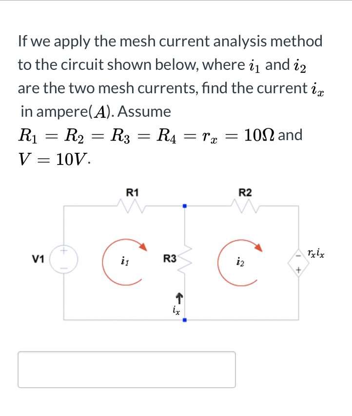 Solved If we apply the mesh current analysis method to the | Chegg.com
