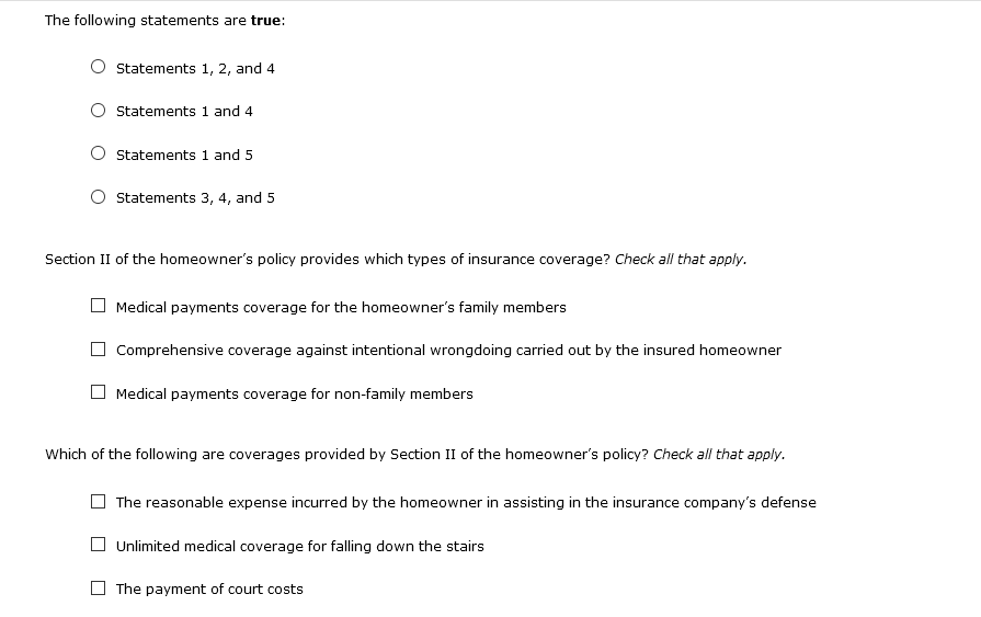 3. The form and format of the homeowner's insurance | Chegg.com