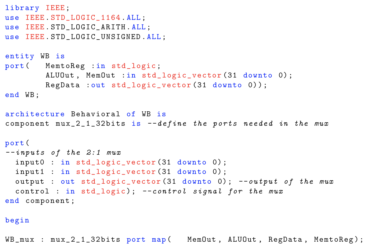 Write The Vhdl Test Bench Code For The Wb 