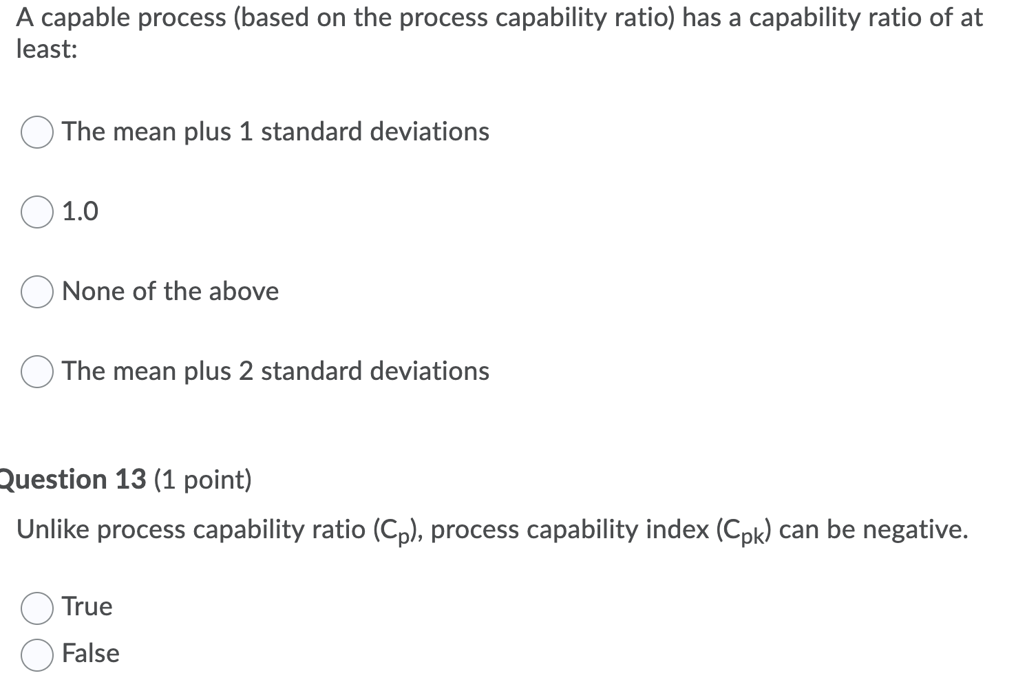 Solved A capable process (based on the process capability | Chegg.com