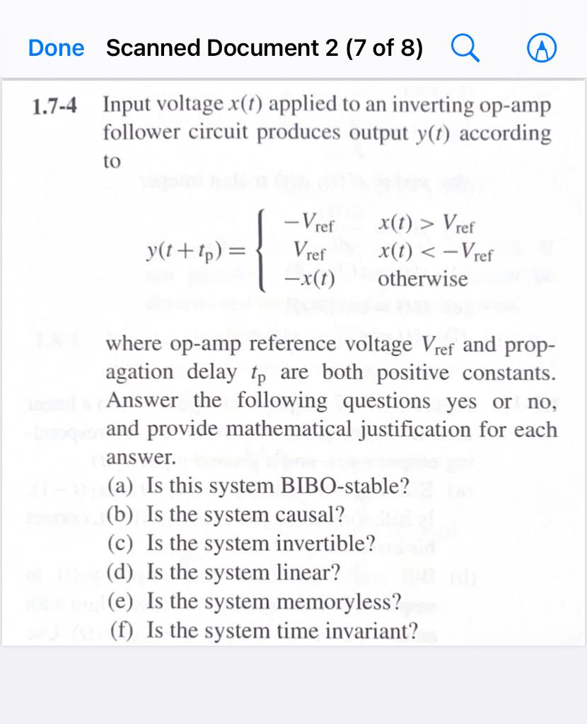 Solved Done Scanned Document 2 (7 of 8) 1.7-4 Input voltage | Chegg.com