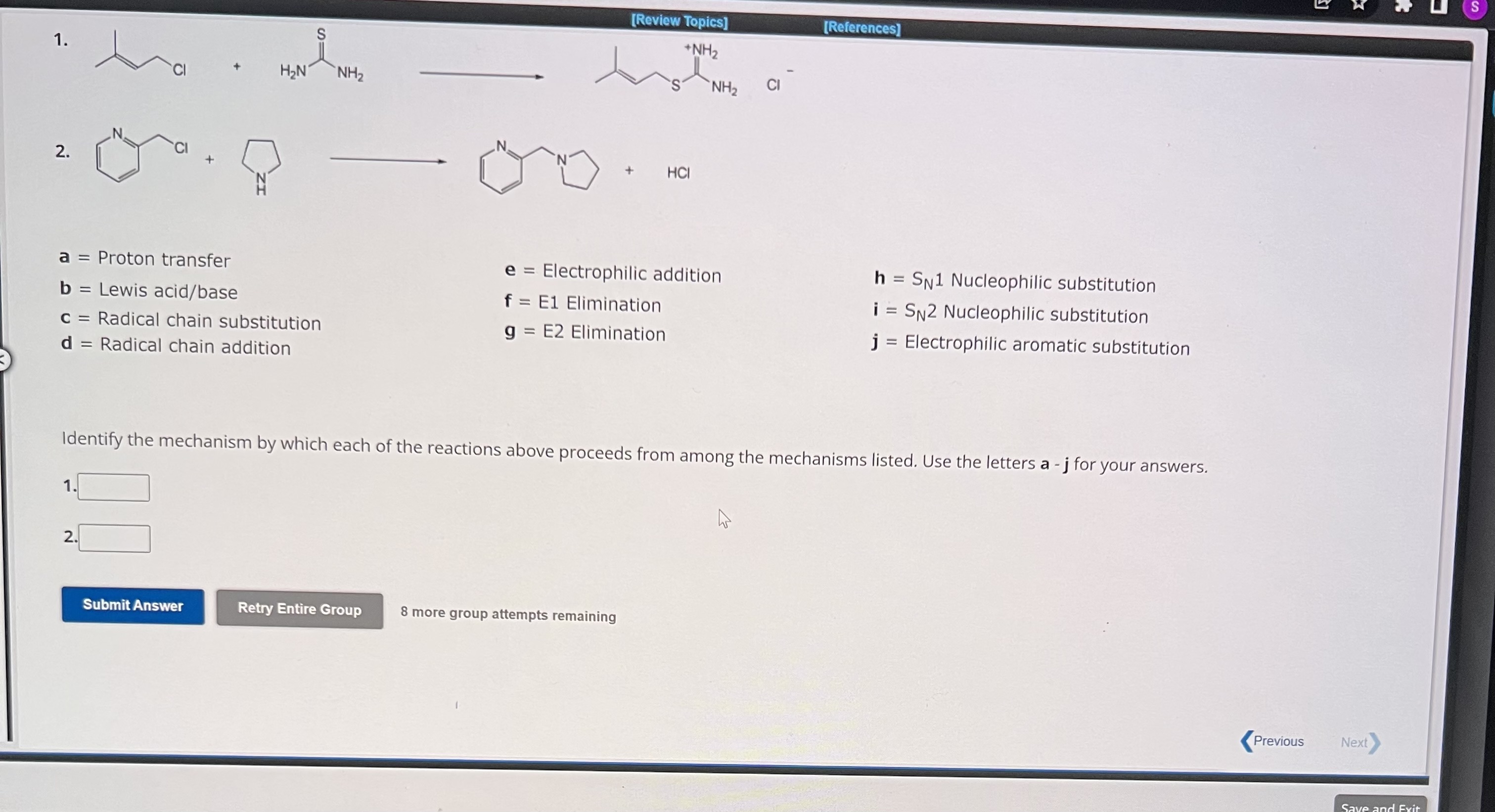 Solved 2. a= Proton transfer b= Lewis acid/base c= Radical | Chegg.com
