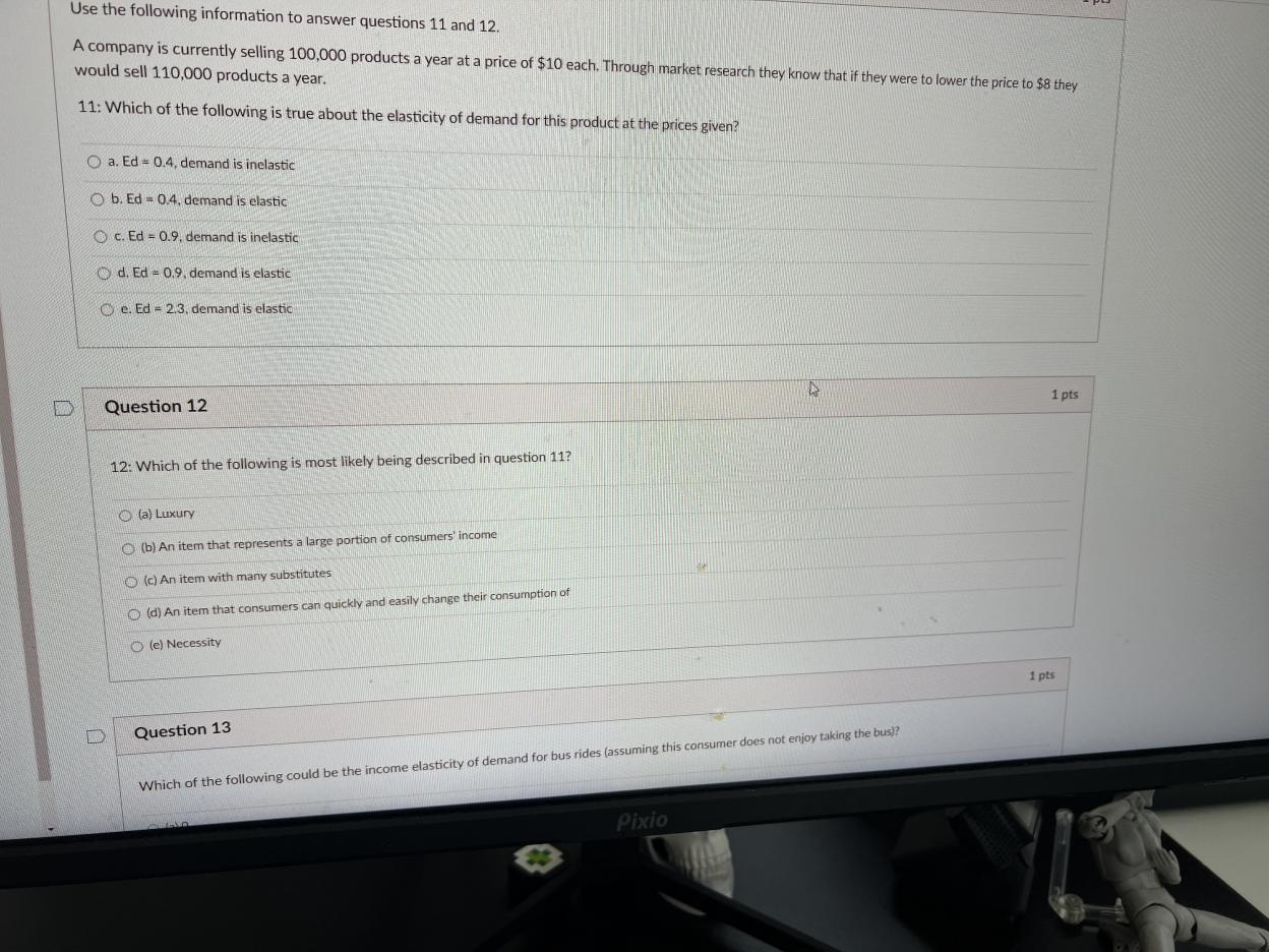 Solved Use the following information to answer questions 11 | Chegg.com