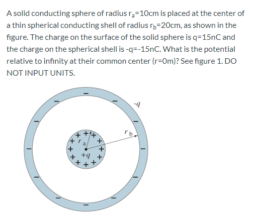Solved A solid conducting sphere of radius r;=10cm is placed | Chegg.com