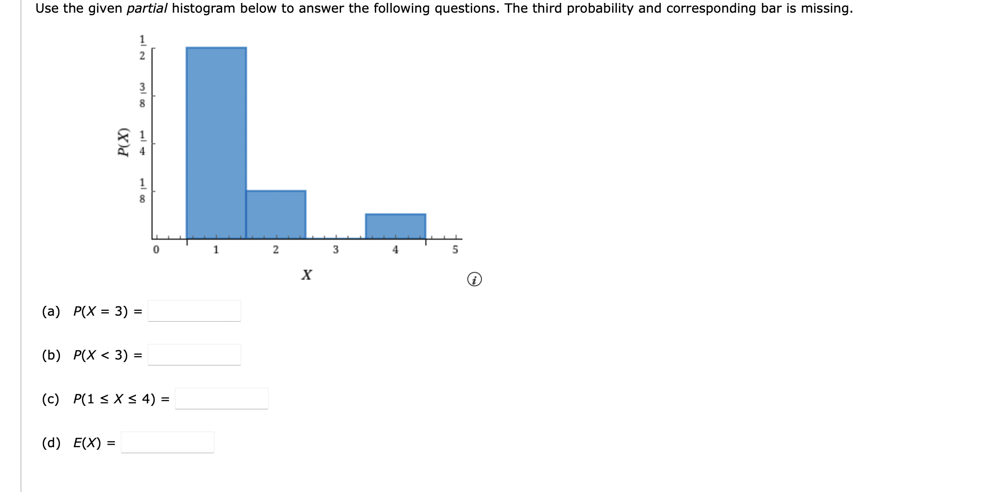 Solved Use the given partial histogram below to answer the | Chegg.com