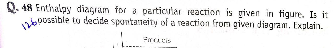 Solved Q.48 Enthalpy diagram for a particular reaction is | Chegg.com