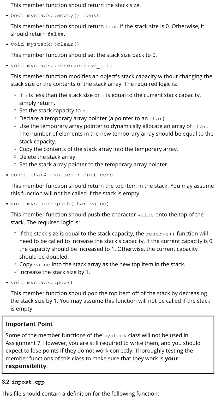 Assignment 7 In this assignment, you will write one | Chegg.com