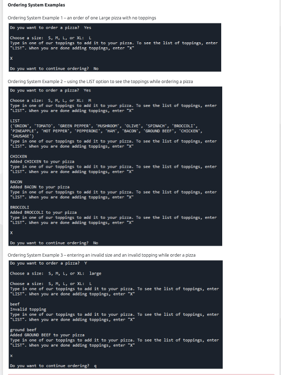 Solved Need help with the order.py file. Having trouble with | Chegg.com