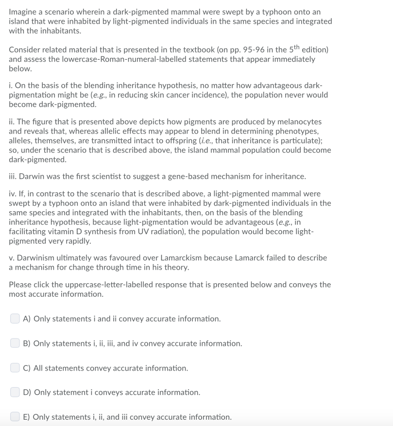 Solved Inheritance Because Darwin knew nothing about | Chegg.com