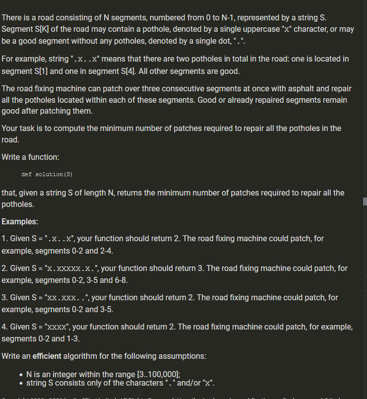 Solved PYTHON: There There is a road consisting of N | Chegg.com