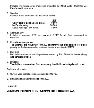 Mr. Fauzi is the sole proprietor of Purple | Chegg.com