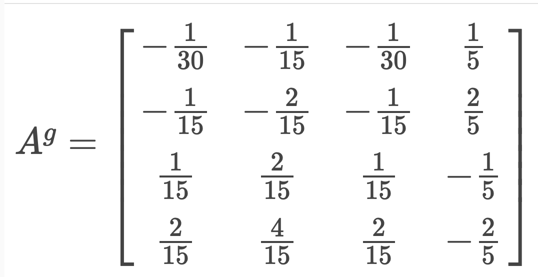 Solved Letting be the generalized inverse, determine | Chegg.com