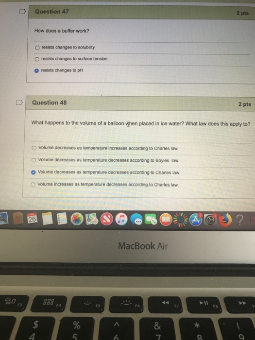 Solved D Question 47 2 pts How does a buffer work? resists | Chegg.com