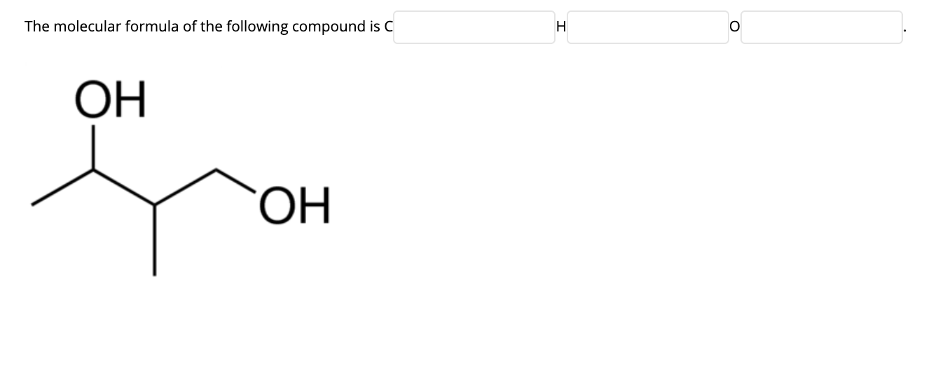 Solved The molecular formula of the following compound is C | Chegg.com