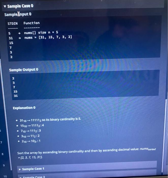 Solved Cardinality Sorting The binary cardinality of a | Chegg.com