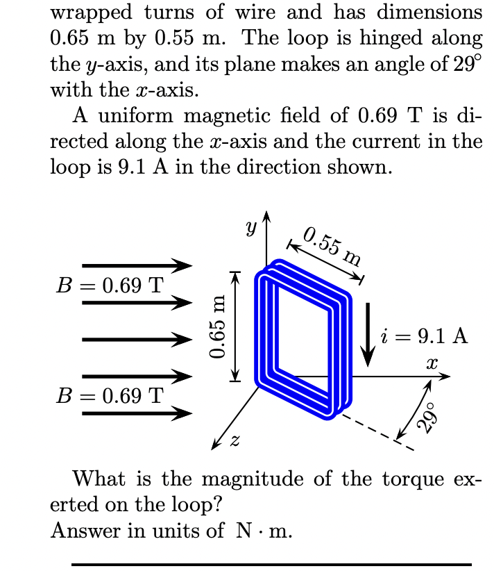 Solved A rectangular loop consists of 295 closely wrapped | Chegg.com