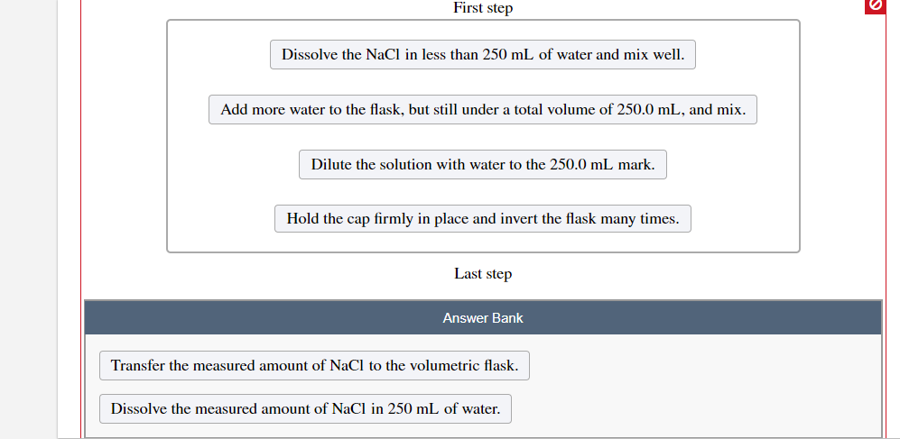 Solved Describe how to prepare this solution using a 250.0 | Chegg.com