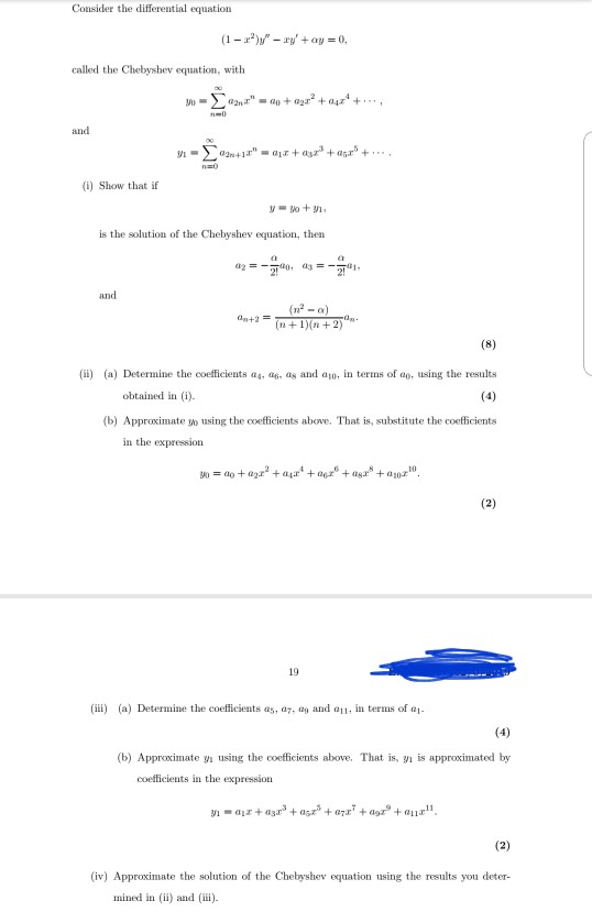 Solved Consider the differential equation (1-22) ry +ay 0, - | Chegg.com
