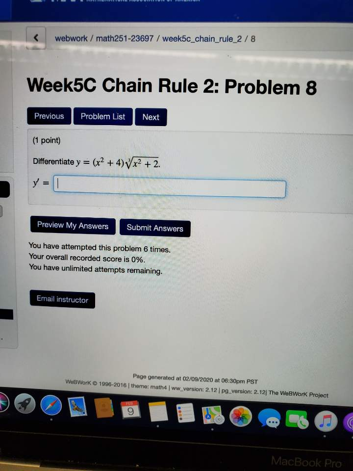 Solved webwork/ math251-23697 / week5c_chain_rule_2/8 Week5C | Chegg.com