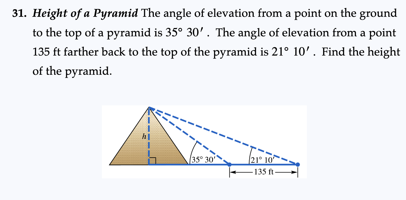 Solved how do i find the Height of a Pyramid? | Chegg.com