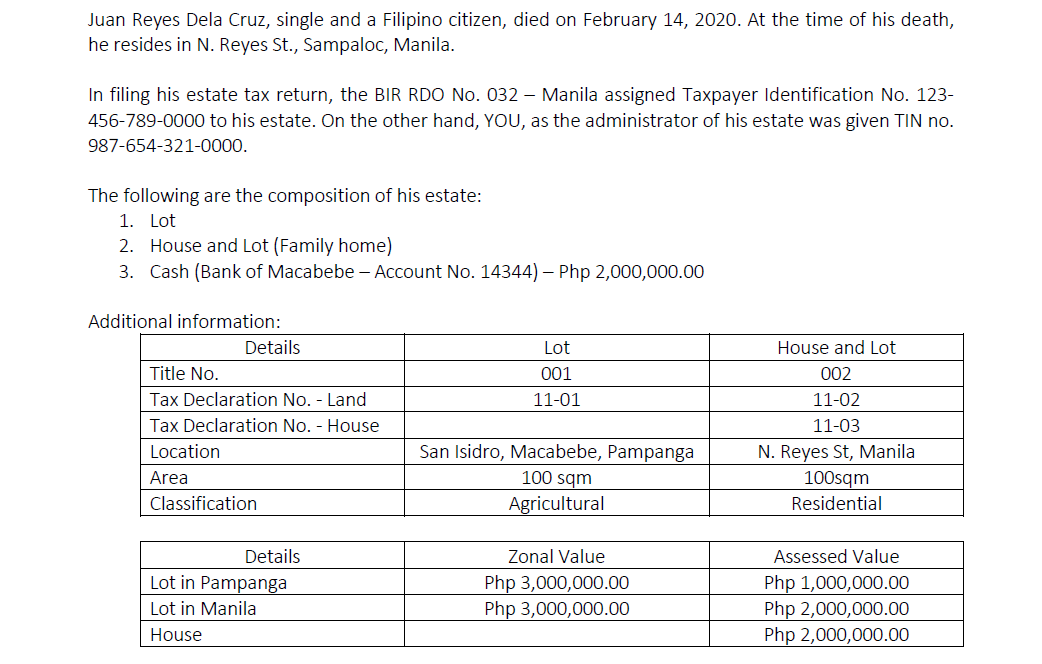Solved REQUIREMENT: Fill-up the BIR Form 1801 Version 2018 | Chegg.com