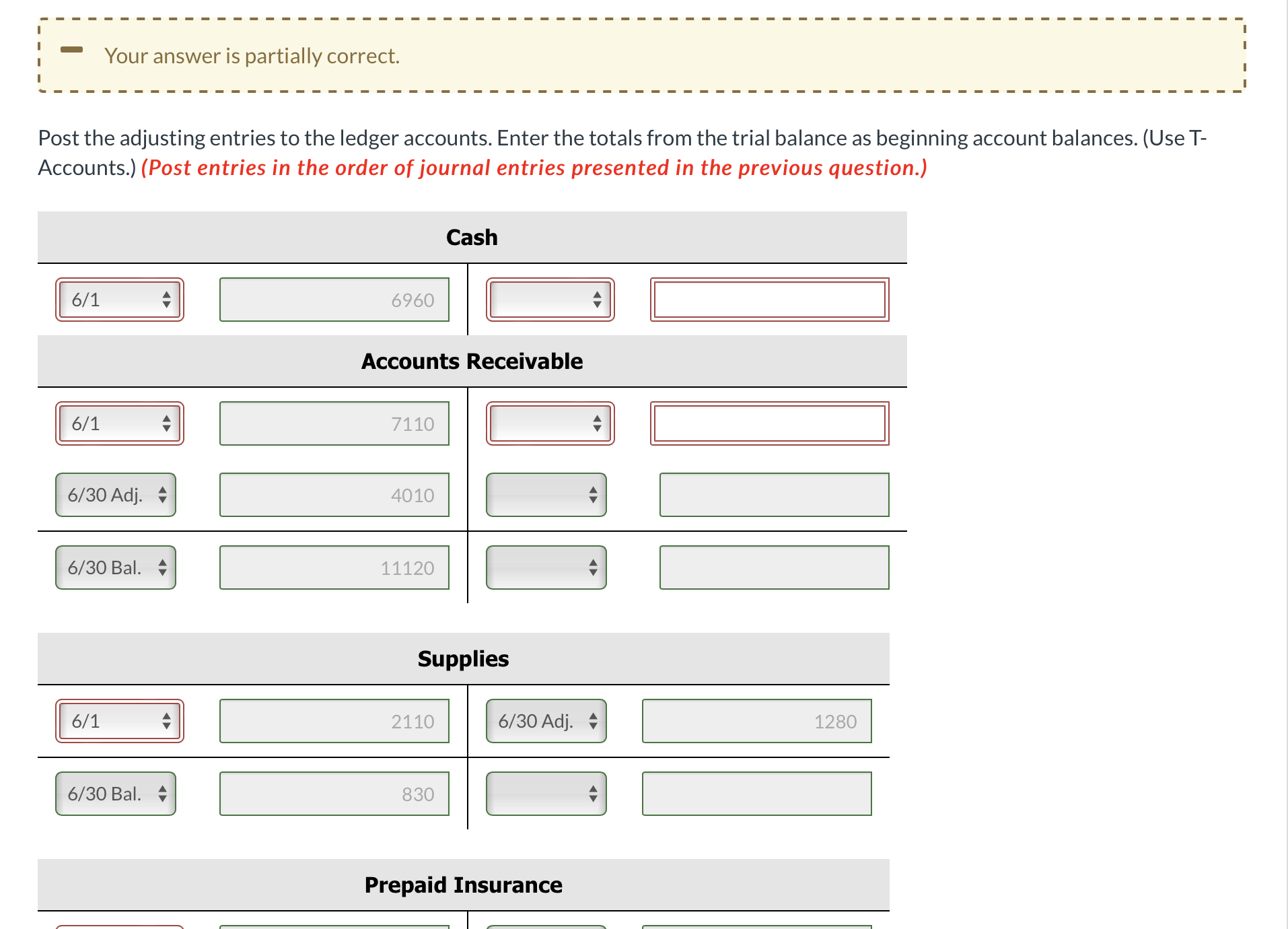 Solved Prepare the adjusting entries for the month of June. | Chegg.com