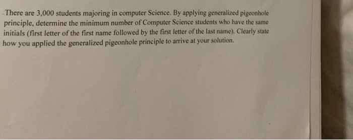 Solved There are 3,000 students majoring in computer | Chegg.com
