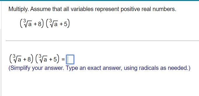 Solved Multiply. Assume that all variables represent | Chegg.com