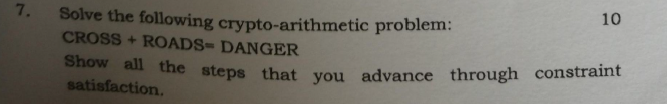 Solved Solve the following crypto-arithmetic problem: 10 | Chegg.com