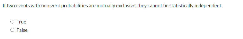 Solved If two events with non-zero probabilities are | Chegg.com