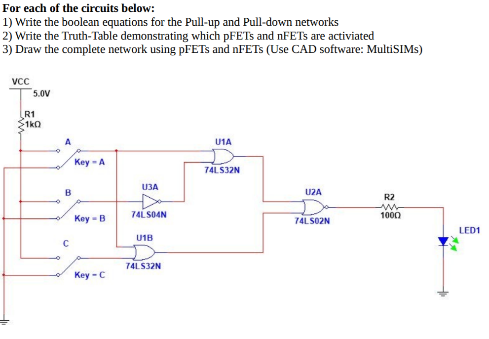 Solved For each of the circuits below: 1) Write the boolean | Chegg.com