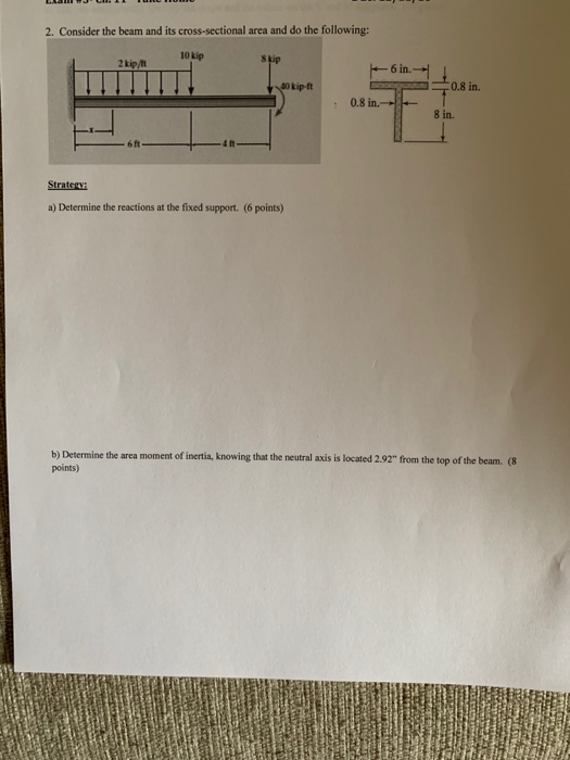 Solved d) Determine the distance from the neutral axis to | Chegg.com