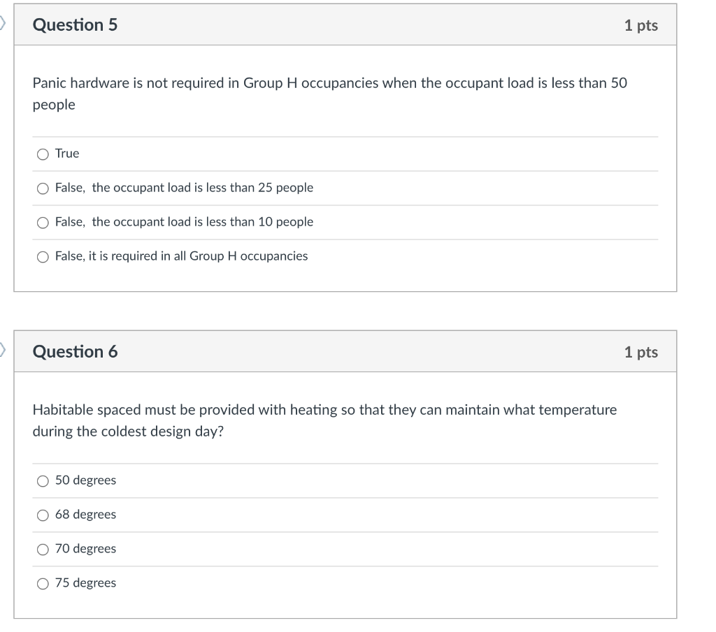 Solved Panic hardware is not required in Group H occupancies | Chegg.com