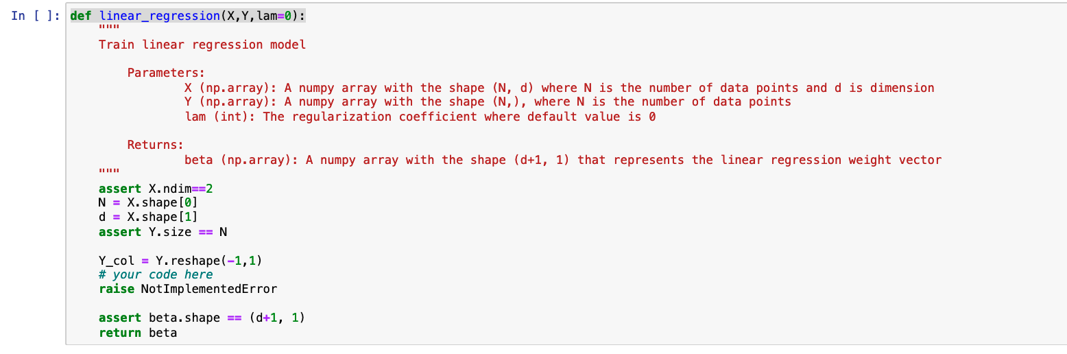 Solved Write a function linear_regress ion that fits a | Chegg.com