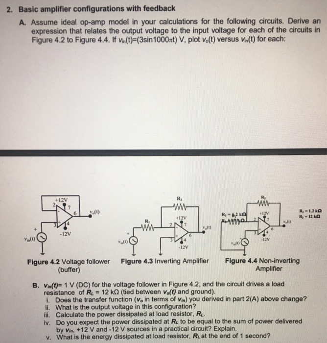 +12 V 7 0 Ru Vin -12 V Figure 4.1 Op-amp in open-loop | Chegg.com
