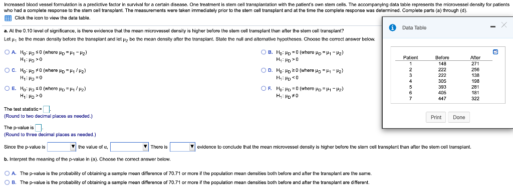 Solved b. Interpret the meaning of the p-value in (a). | Chegg.com
