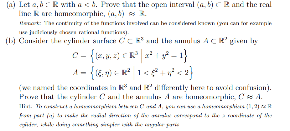 Solved (a) ﻿Let a,binR with | Chegg.com