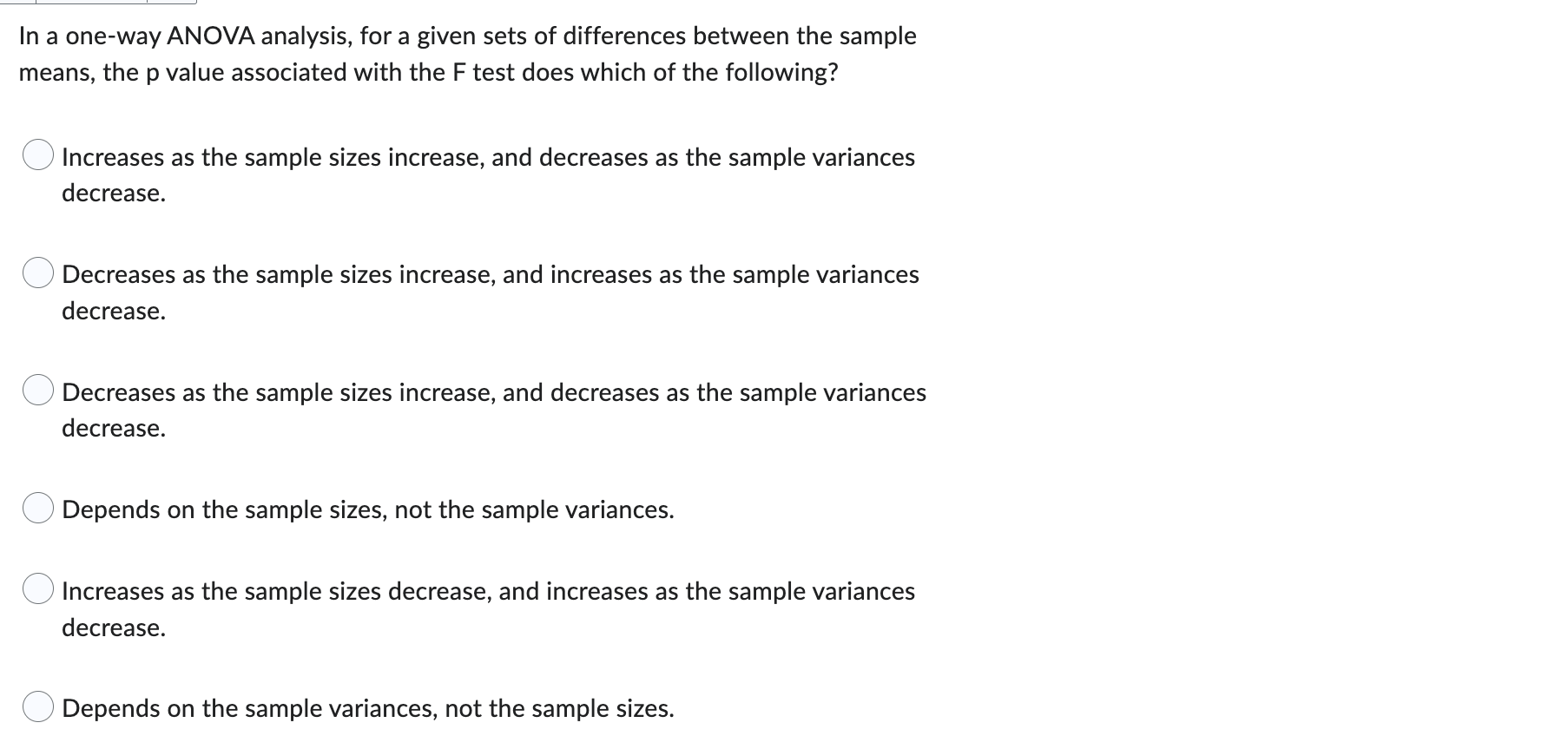 Solved In a one-way ANOVA analysis, for a given sets of | Chegg.com