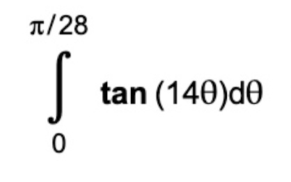 Solved ∫0π28tan(14θ)dθ | Chegg.com